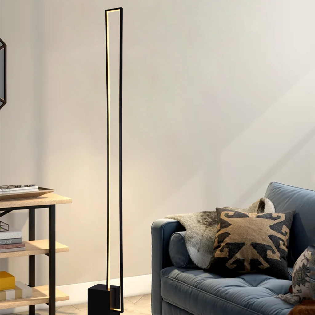 Lampara para piso LED moderno a control remoto para ajustar la ...